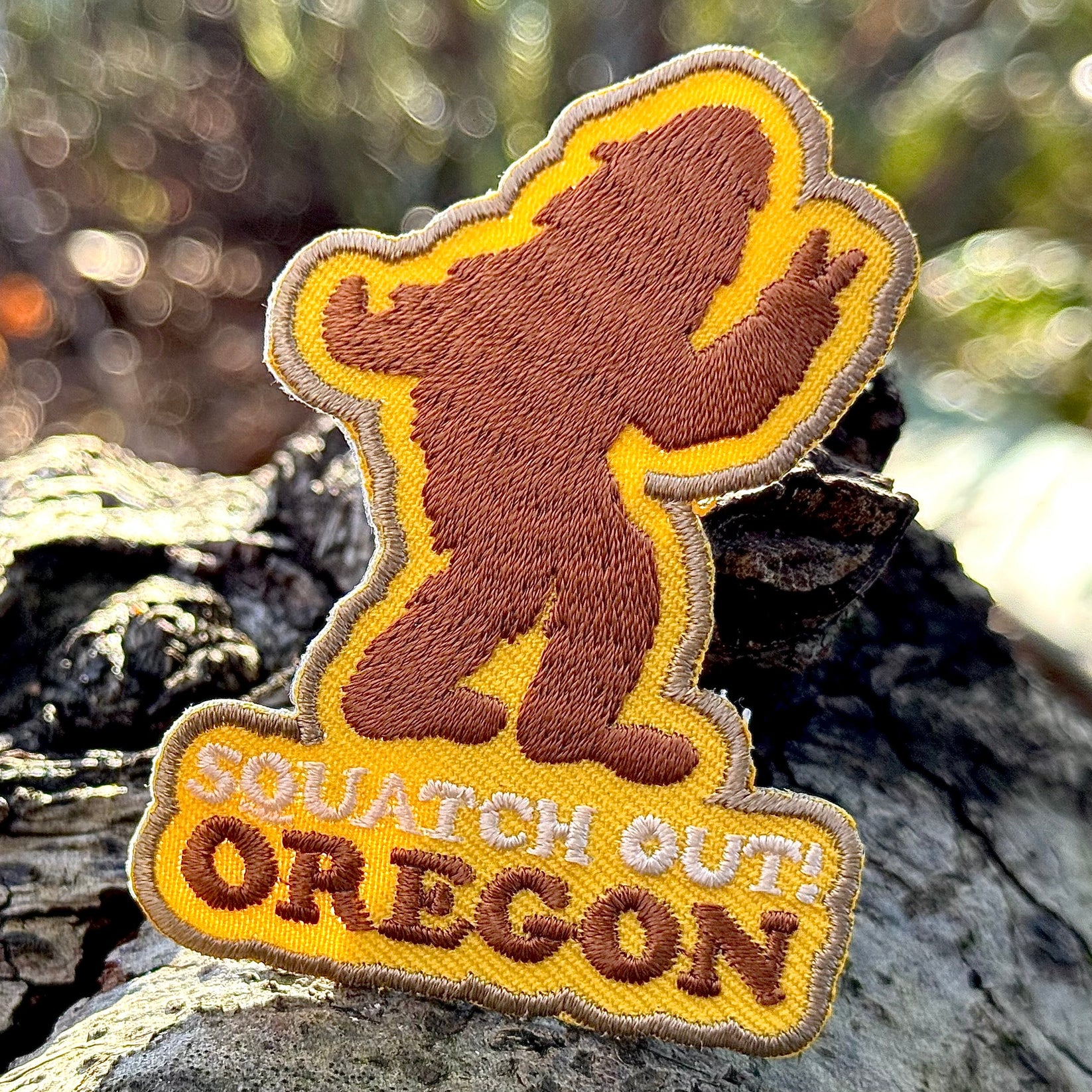 Squatch Out Oregon Bigfoot | Iron-on Embroidered Patch – Little Bay Root
